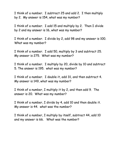 I think of a number by bn150758 - Teaching Resources - Tes