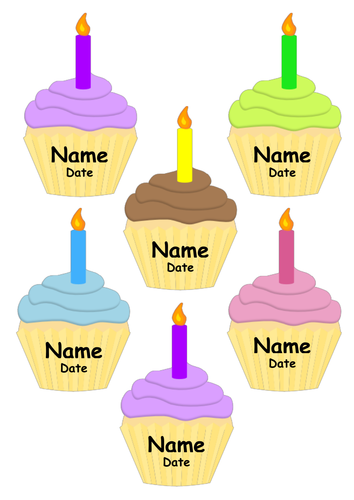 Cupcake Birthday Display by Grolta - Teaching Resources - Tes