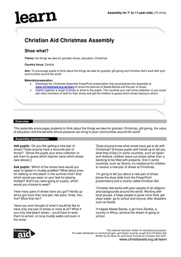 Giving at Christmas Assembly pack. | Teaching Resources