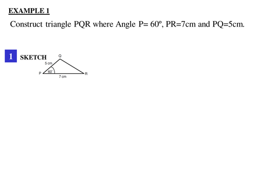 Constructing Triangles with a Compass - KS3 | Teaching Resources
