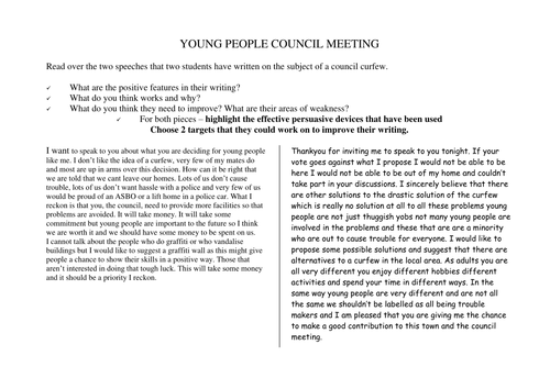 Writing to Persuade: Charity Speech by - UK Teaching Resources - TES