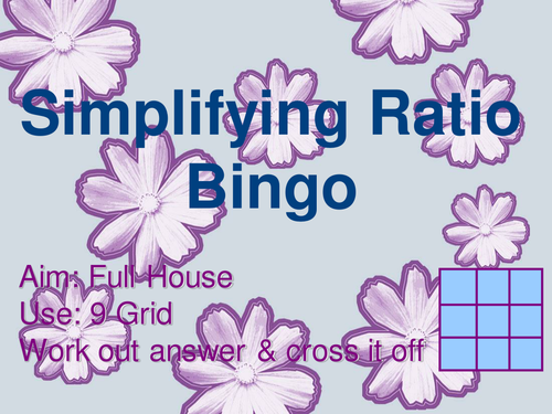 Bingo games on fractions, rounding, ratio, powers. | Teaching Resources