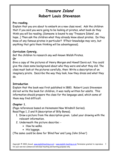 Prose. Treasure Island | Teaching Resources