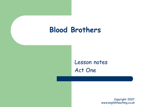 Blood Brothers by Willy Russell: Act One | Teaching Resources