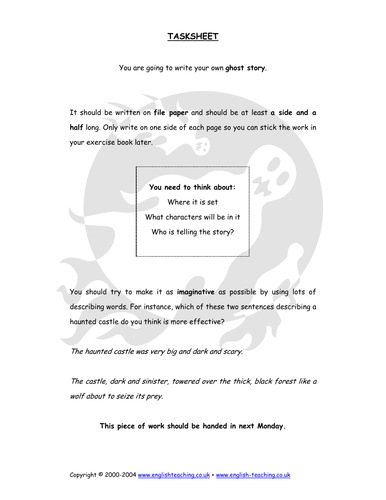 Ghost Story | Teaching Resources