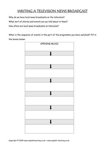 TV Broadcast | Teaching Resources