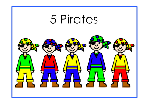 Five Pirates (counting rhymes) by Ibuzzybea - Teaching Resources - Tes