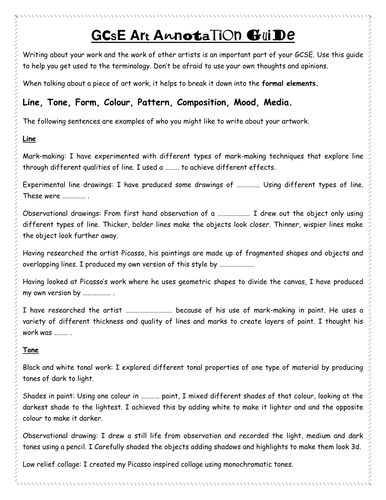 Annotation Sheet by beccarooj - Teaching Resources - Tes Annotation Sheet by beccarooj - Teaching Resources - Tes