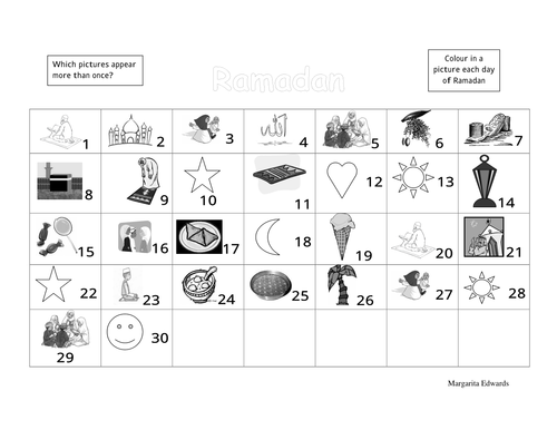 Ramadan Eid Calendar Activity | Teaching Resources
