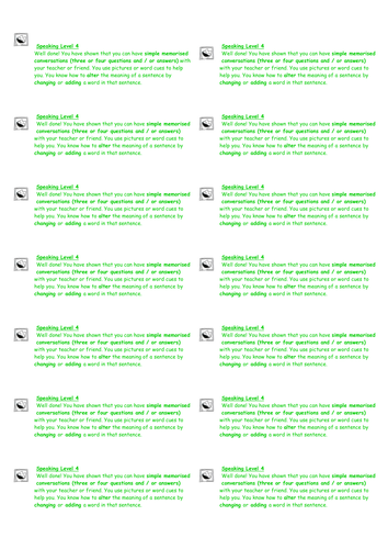 MFL Key Stage 3 NC level stickers Speaking | Teaching Resources