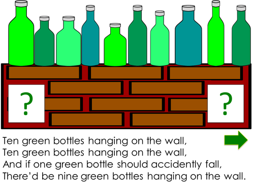 Ten Green Bottles by - UK Teaching Resources - TES