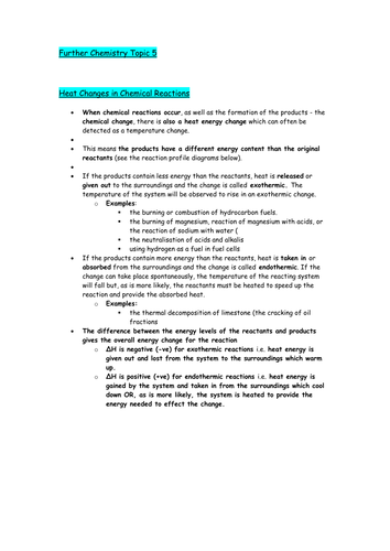 C3 topic 5 information HT | Teaching Resources