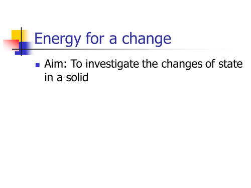 Energy for a change HT | Teaching Resources