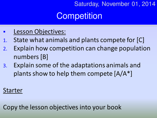 Competition HT | Teaching Resources