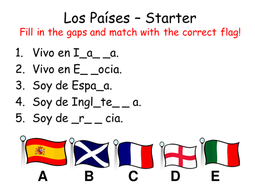 KS3 French - Countries and nationalities by ajrourke - Teaching ...
