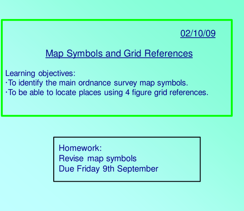 Grid references and map symbols | Teaching Resources