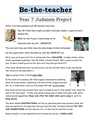 Be the teacher project for students | Teaching Resources
