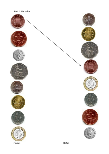 Match the coins | Teaching Resources