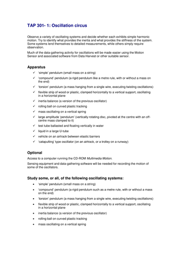Recognising SHM | Teaching Resources