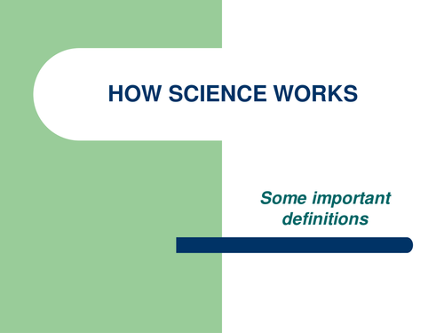 How Science Works | Teaching Resources