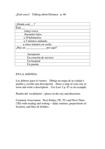 Spanish Distance - Está cerca o lejos? | Teaching Resources