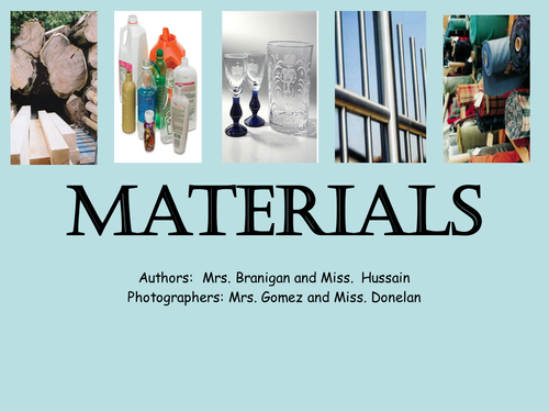 Materials PPT Booklet, science, English | Teaching Resources