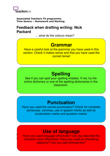 Teachers TV: Homework and Marking | Teaching Resources