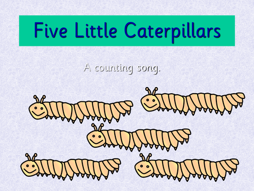 Five Little Caterpillars Animation | Teaching Resources