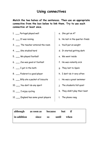 Using connectives | Teaching Resources Using connectives | Teaching Resources