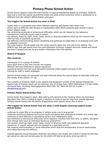 Primary Phase School Action | Teaching Resources