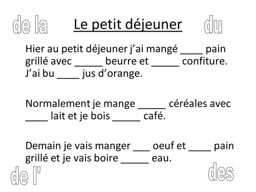 Les repas | Teaching Resources