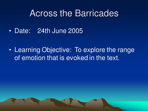 Across the barricades emotions | Teaching Resources