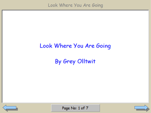 Look Where You Are Going | Teaching Resources