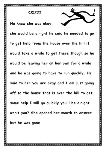 Crisis... creative writing development | Teaching Resources