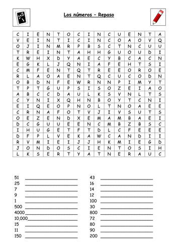 Spanish Numbers: Los numeros | Teaching Resources