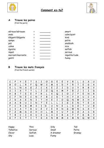 Comment es-tu? | Teaching Resources