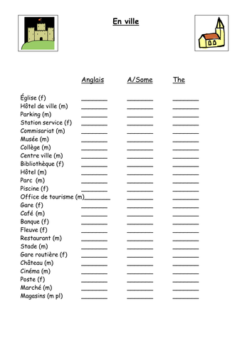 En Ville | Teaching Resources