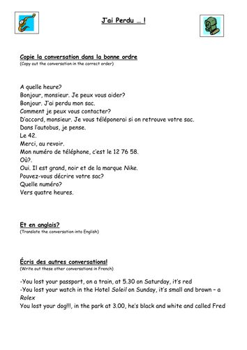 Lost property | Teaching Resources