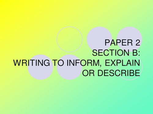 Section B paper 1 revision | Teaching Resources