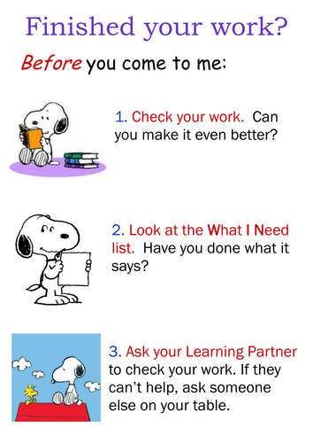 Check your work self assessment posters by - UK Teaching Resources - TES