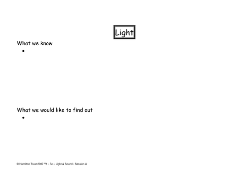 Identify light sources | Teaching Resources Identify light sources | Teaching Resources