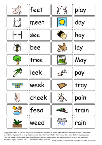 Vowel digraphs ai/ay and ee (illustrated Widgit) | Teaching Resources Vowel digraphs ai/ay and ee (illustrated Widgit) | Teaching Resources
