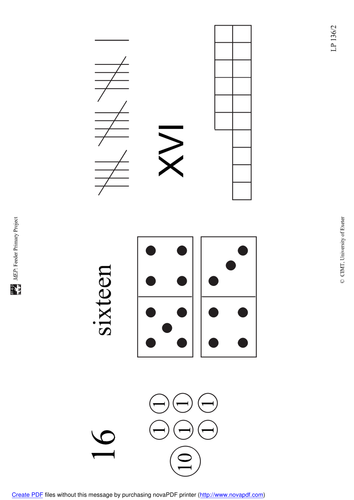 Number bonds and sums to 16, lesson 1 | Teaching Resources