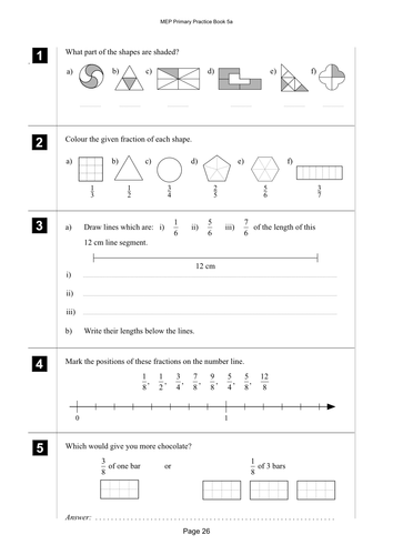 Yr 5 Fractions :Lesson 26 | Teaching Resources