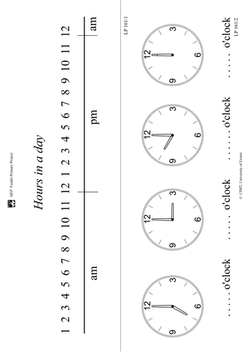 Time: hours, days, months, lesson 1 | Teaching Resources