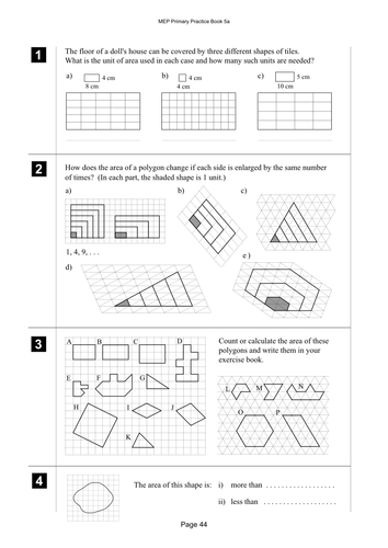 Yr 5 Area : Lesson 44 | Teaching Resources