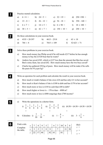 Yr 5 Operations : Lesson 66 | Teaching Resources