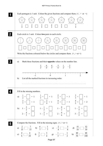 Yr 5 Comparing fractions : Lesson 97 | Teaching Resources