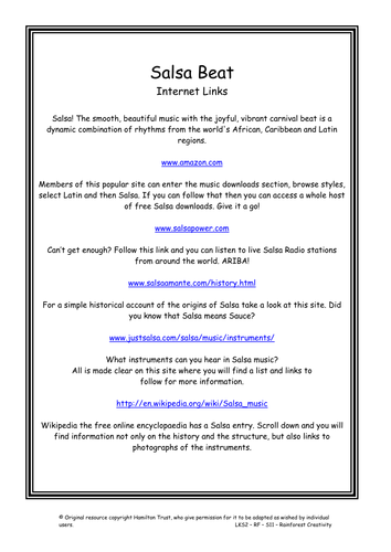 Salsa Beat! Dance To The Music! | Teaching Resources