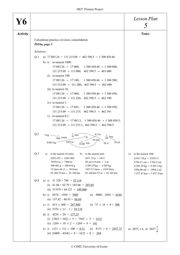 Yr 6 Revision : Lesson 5 | Teaching Resources